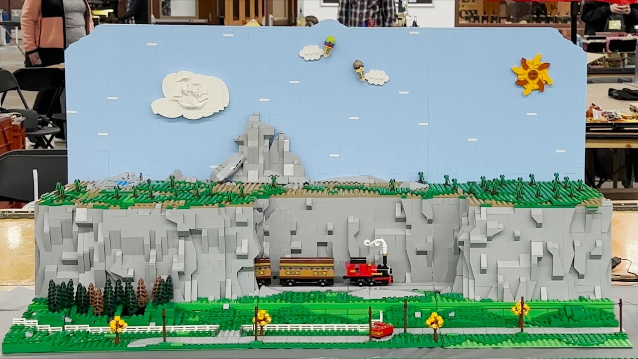 Mini LEGO Train Display using Magnets! #lego #train #gobrick # ...