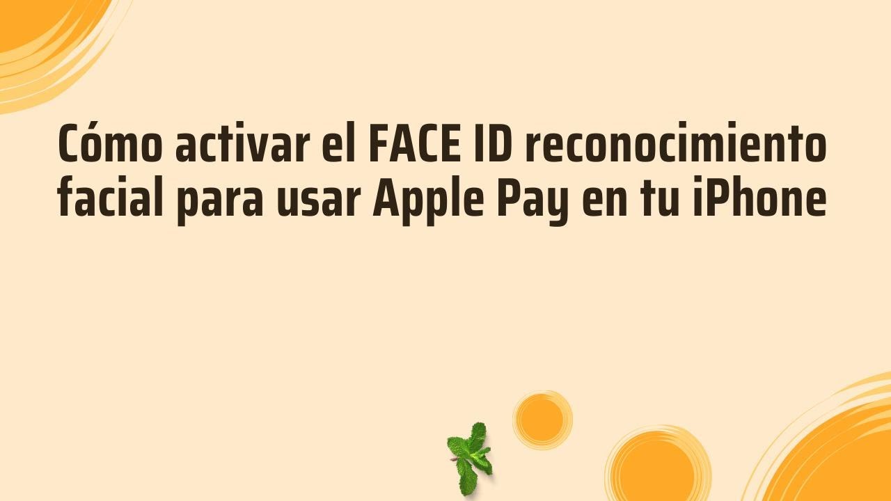 Cómo activar el FACE ID reconocimiento facial para usar Apple Pay en tu ...