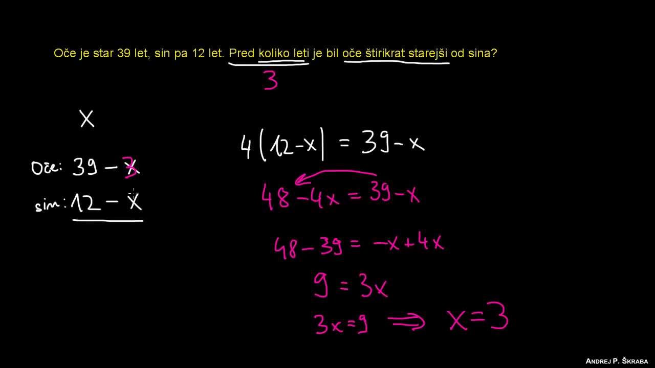 Enačba 10 - računanje let - YouTube