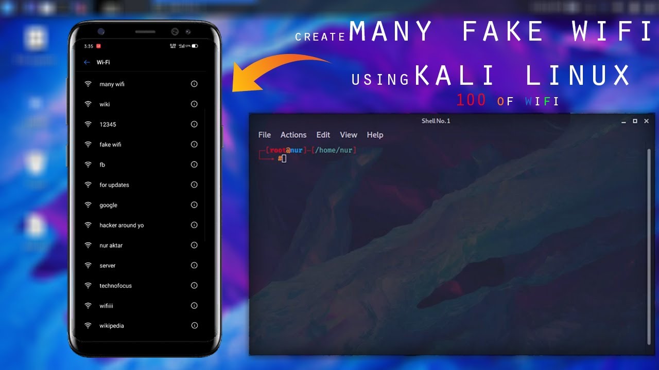 Create many fake WiFi on Kali Linux | Confuse WiFi users around you ...