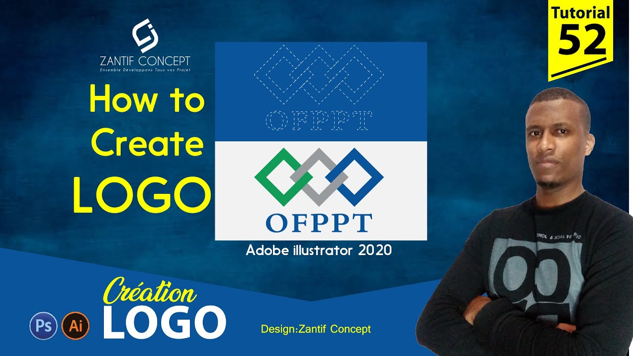 How to create OFPPT Logo | Adobe Illustrator 2020 - YouTube