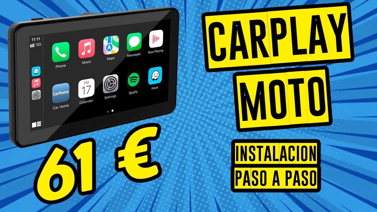 Instalar Carplay en moto - Montaje y Conexión - YouTube