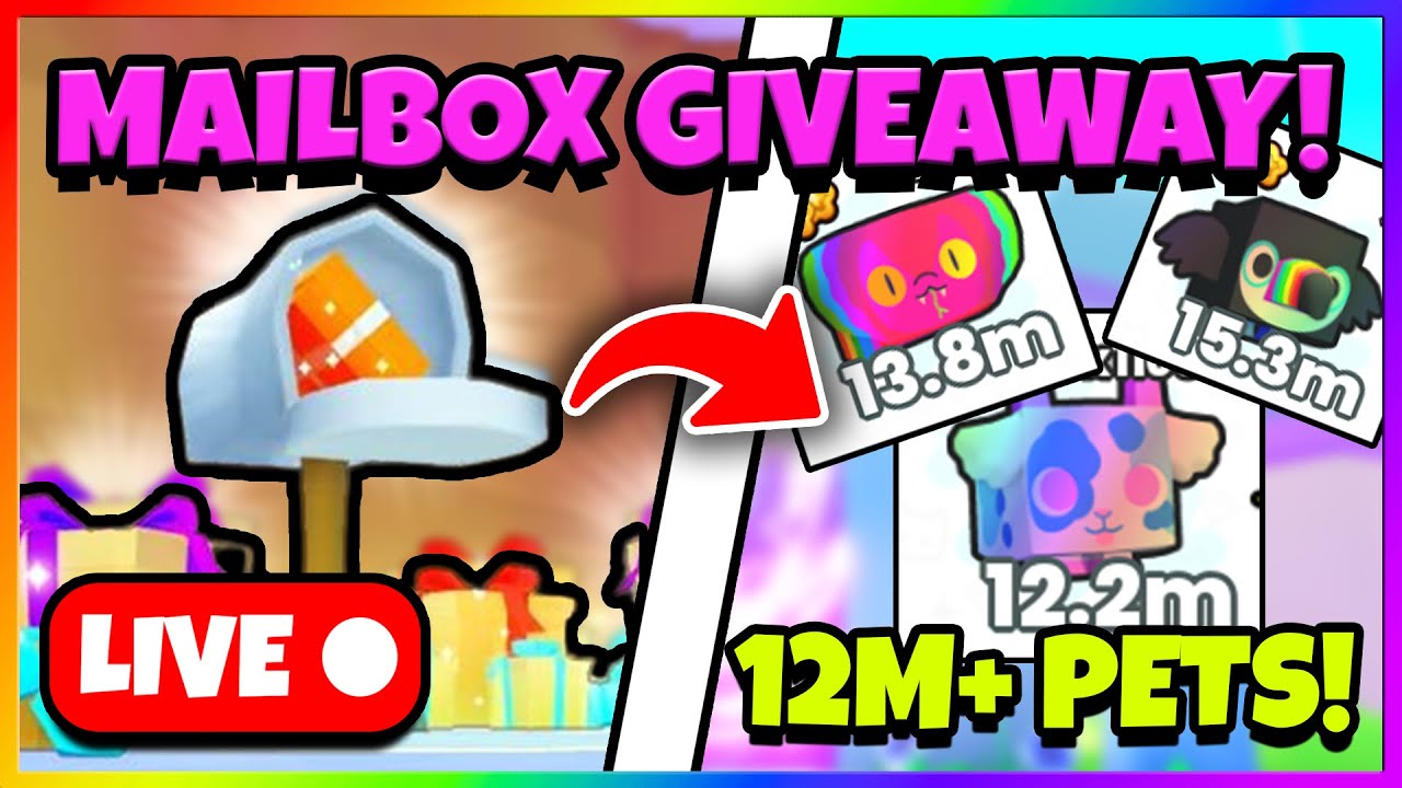 🔴LIVE Mail Box Giveaway in PS99 Free Pets #PetSimulator99 #roblox # ...