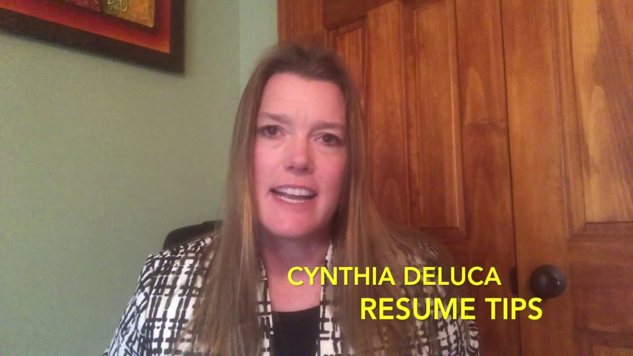 Connecting With Cynthia - Resume Tips - YouTube