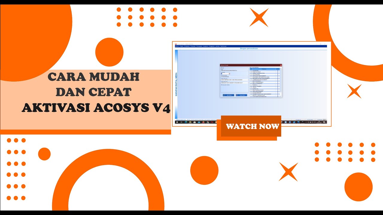 Cara Mudah Aktivasi Program Acosys v4 - YouTube