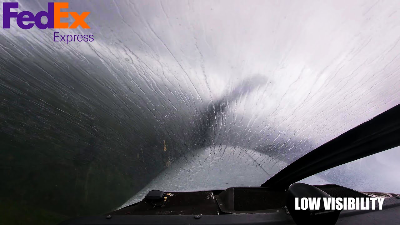 LOW VISIBILITY | Rainy Approach - FedEx - Cessna C208B - Dominica - YouTube