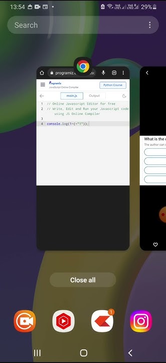 Javascript output 1+(+"1") | Javascript shorts | javascript output questions - YouTube