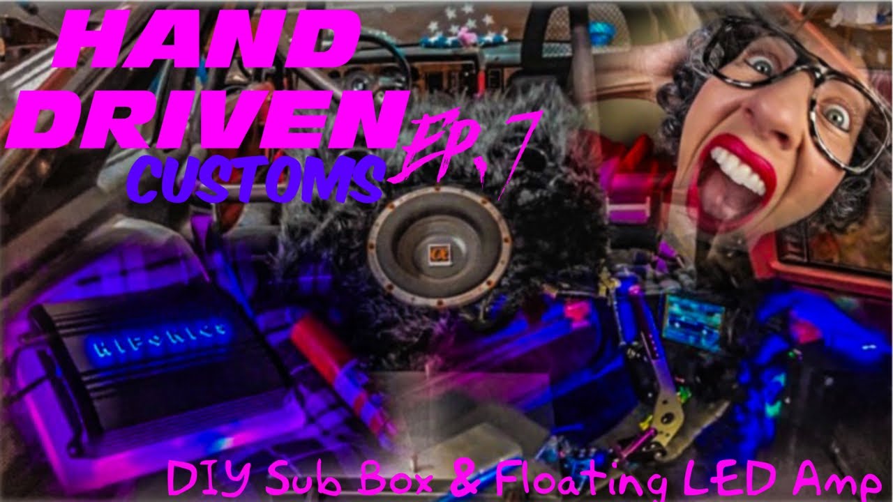 Simple DIY Sub Box And Floating Amp With LED Edge Lit Platform - YouTube