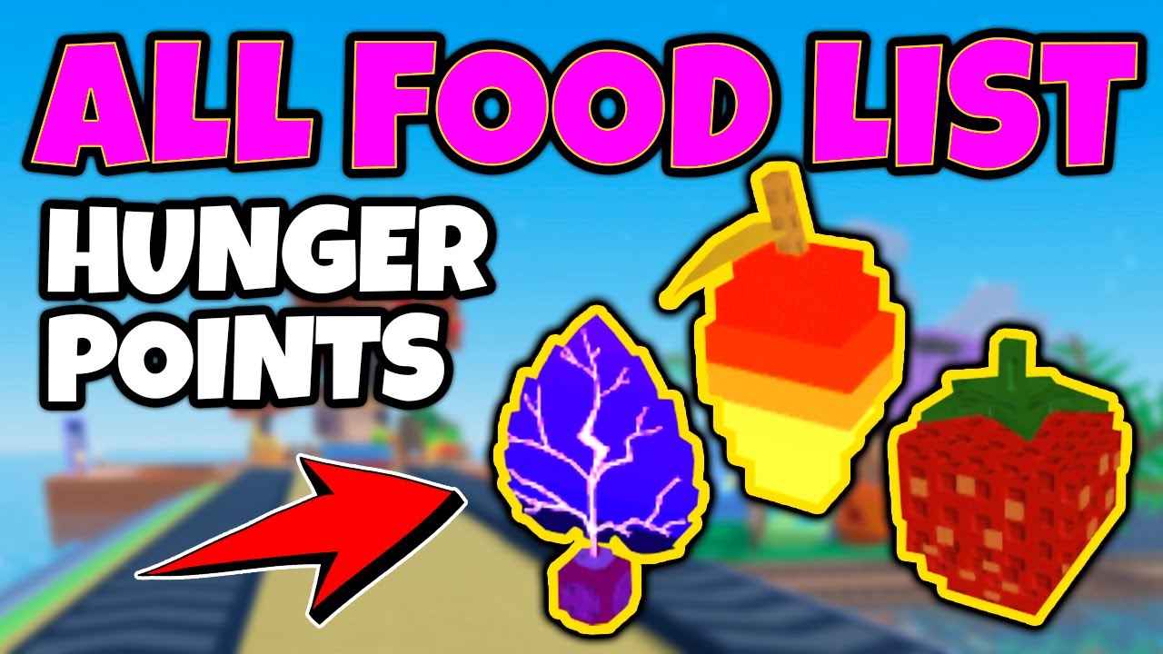 All FOOD LIST and Hunger Points Guide [BUILD A ZOO] Roblox - YouTube