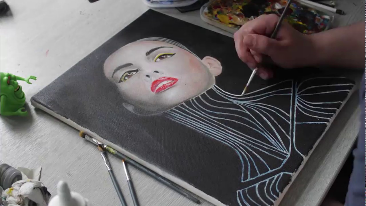 The Human Time-lapse Acylic Portrait - YouTube