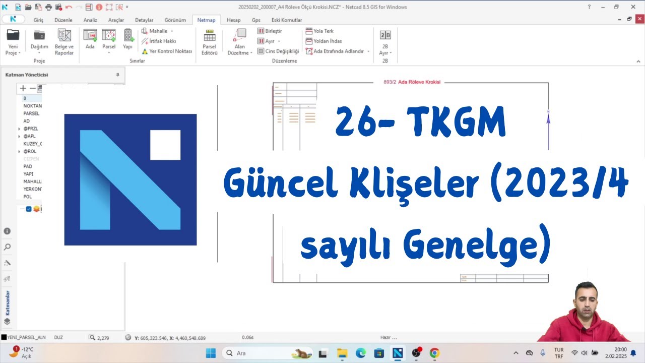 26 Netcad 8.5 Netmap Güncel Klişeler (TKGM'nin Güncel) - YouTube
