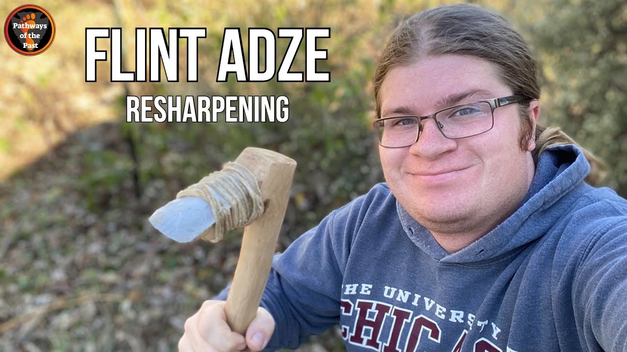 Resharpening a Flint Adze - YouTube