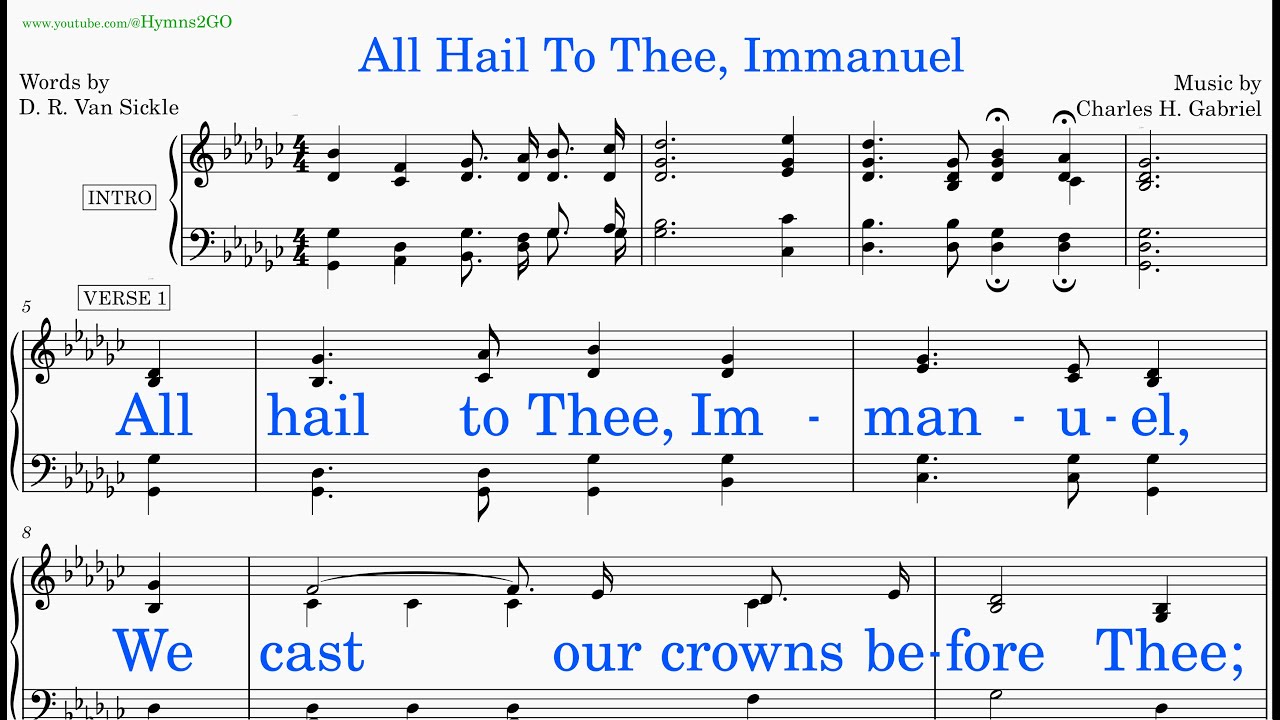 All Hail, Immanuel (Gabriel - Van Sickle) [v1] [REPLACED] - YouTube