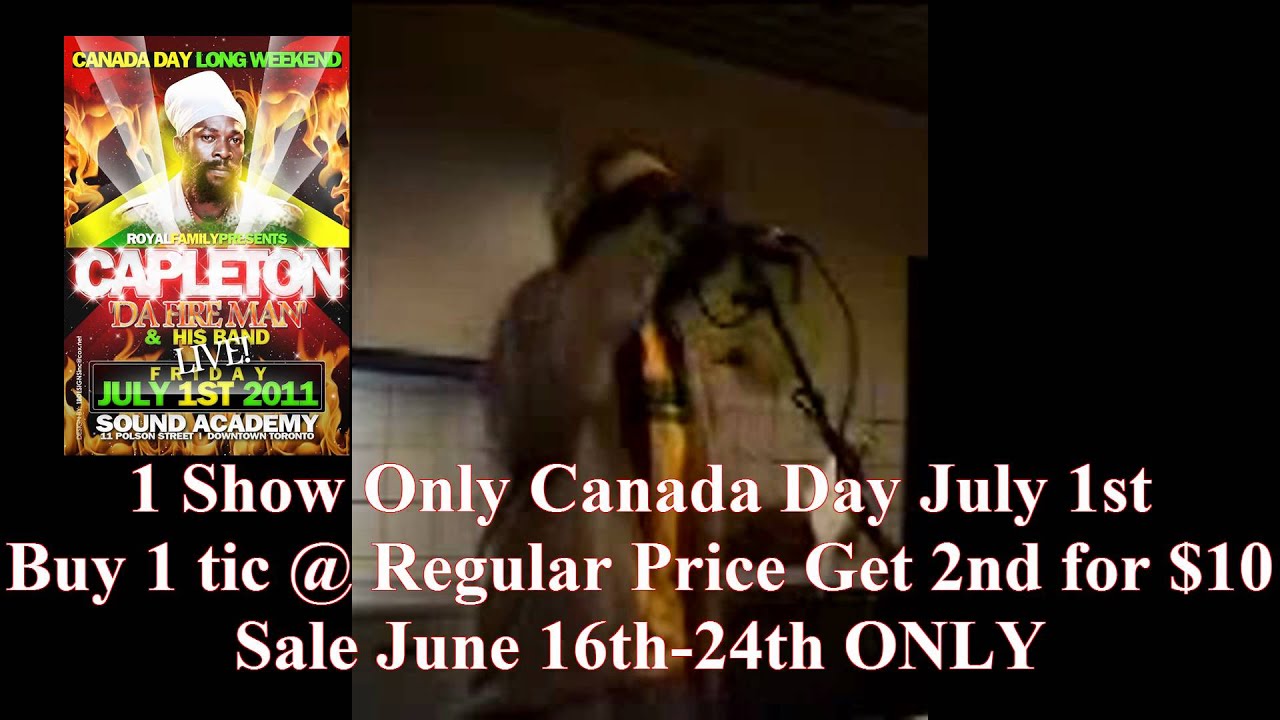 CAPLETON LIVE CANADA DAY JULY 1ST *SOUND ACADEMY* TICKET SPECIAL - YouTube