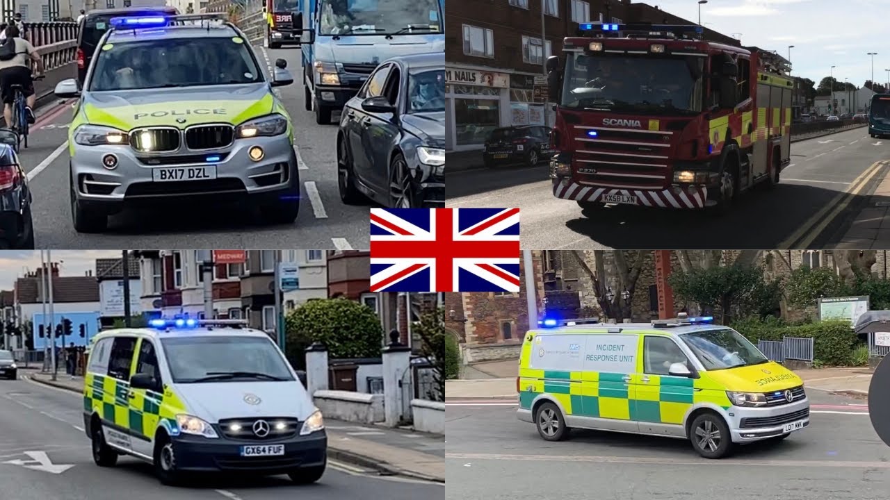 Fire Engines, Police Cars & Ambulances Responding - UK Emergency ...