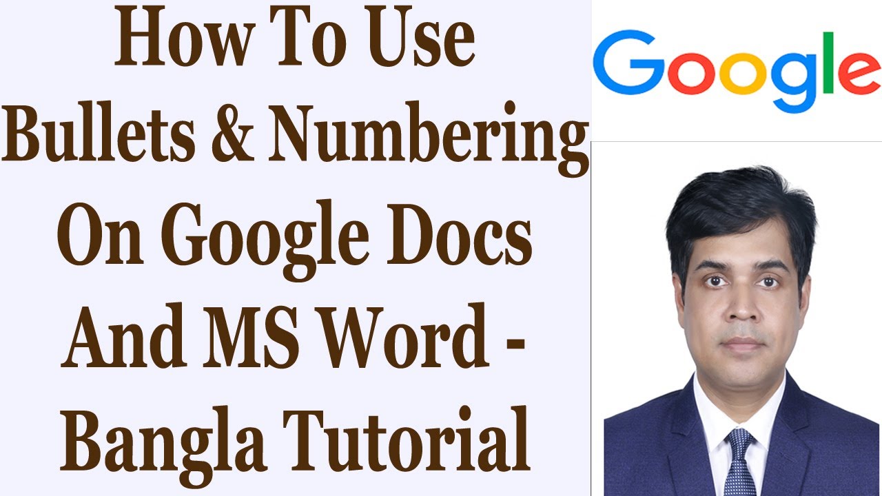How To Use Bullets & Numbering On Google Docs And MS Word - Bangla ...