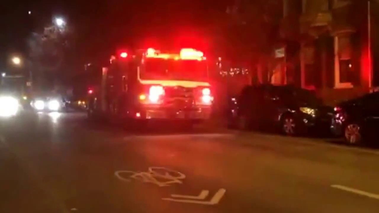 Engine 99-9 responding and arriving - YouTube