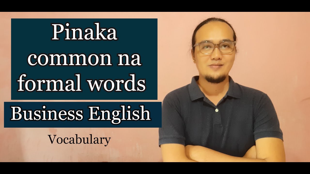 Business English - English in Tagalog - Vocabulary - YouTube