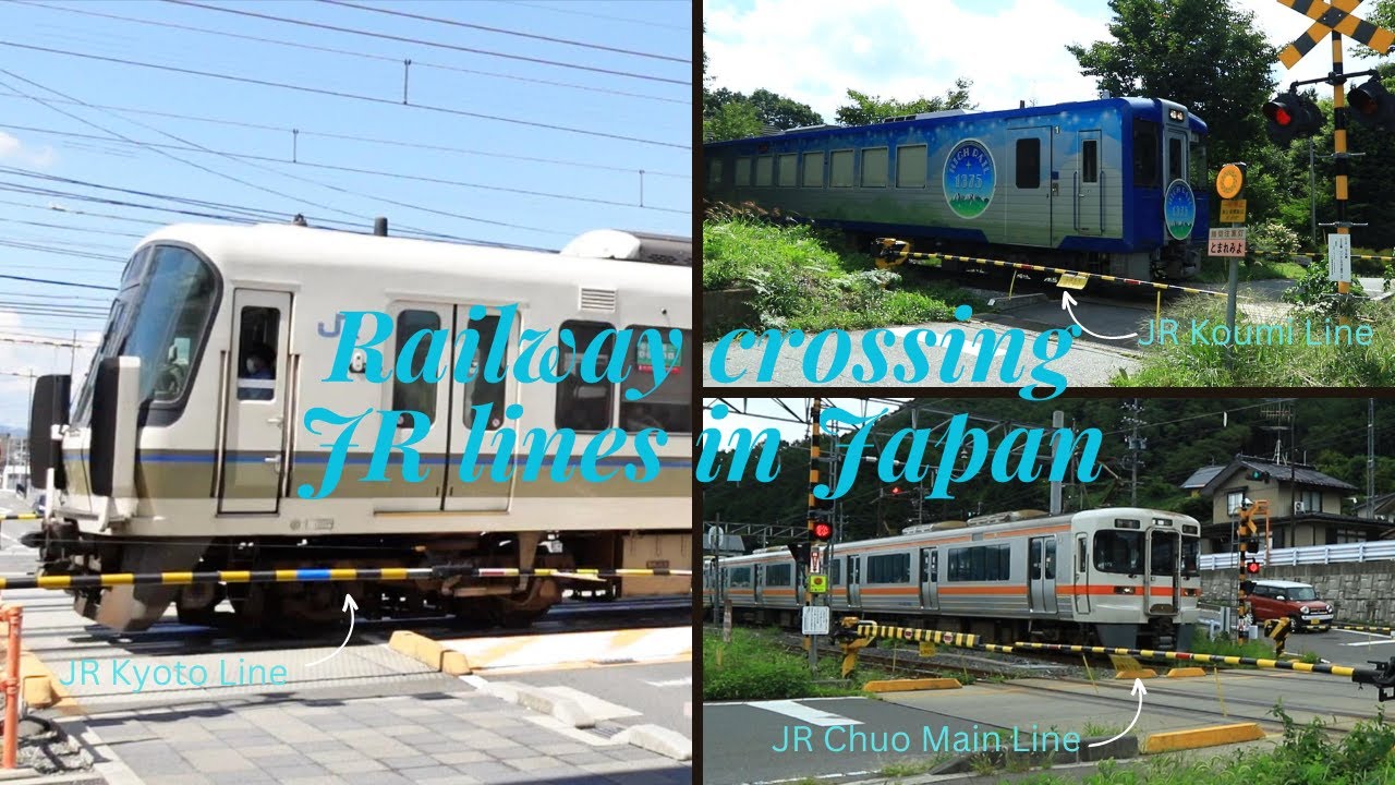 Railway crossing JR lines in Japan - YouTube