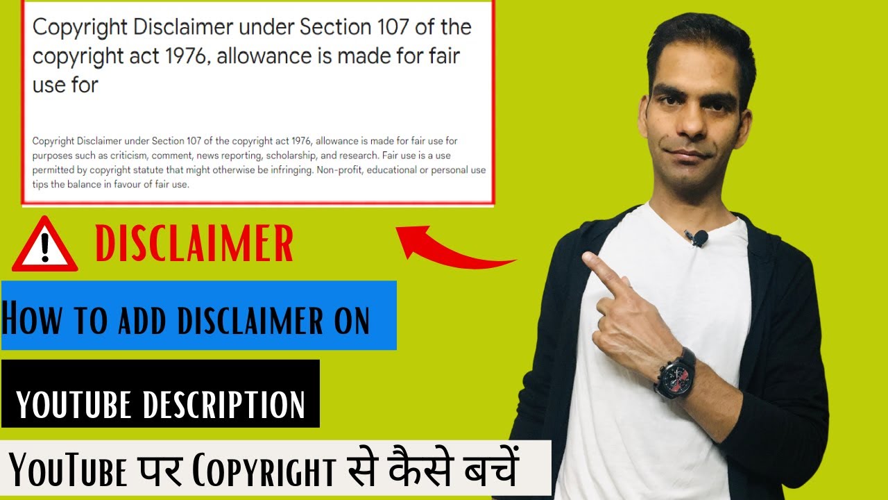 How To Add Disclaimer On Youtube Description | How to Avoid Copyright ...
