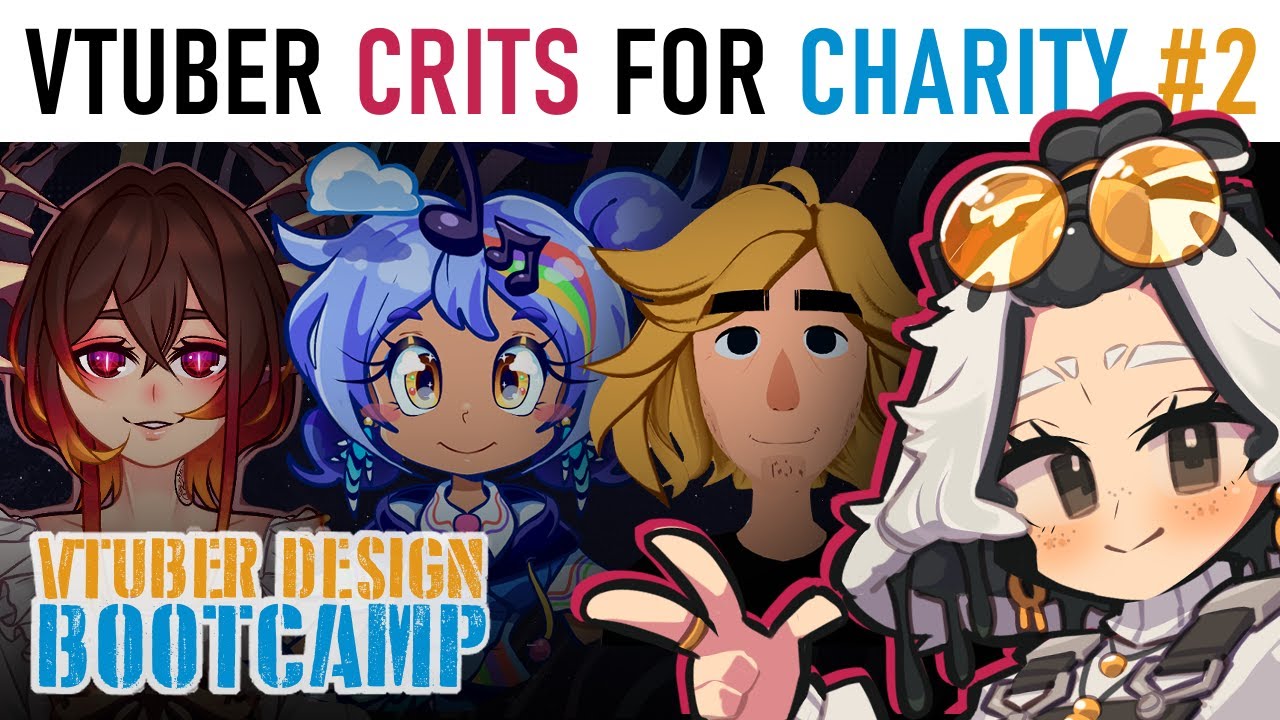 DAY TWO of Vtuber Design Crits for Charity LET'S GO!! 🧡 - YouTube
