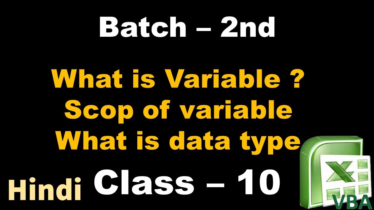 What is Variable | What is Data type | Batch - 2 | Class - 10 - YouTube