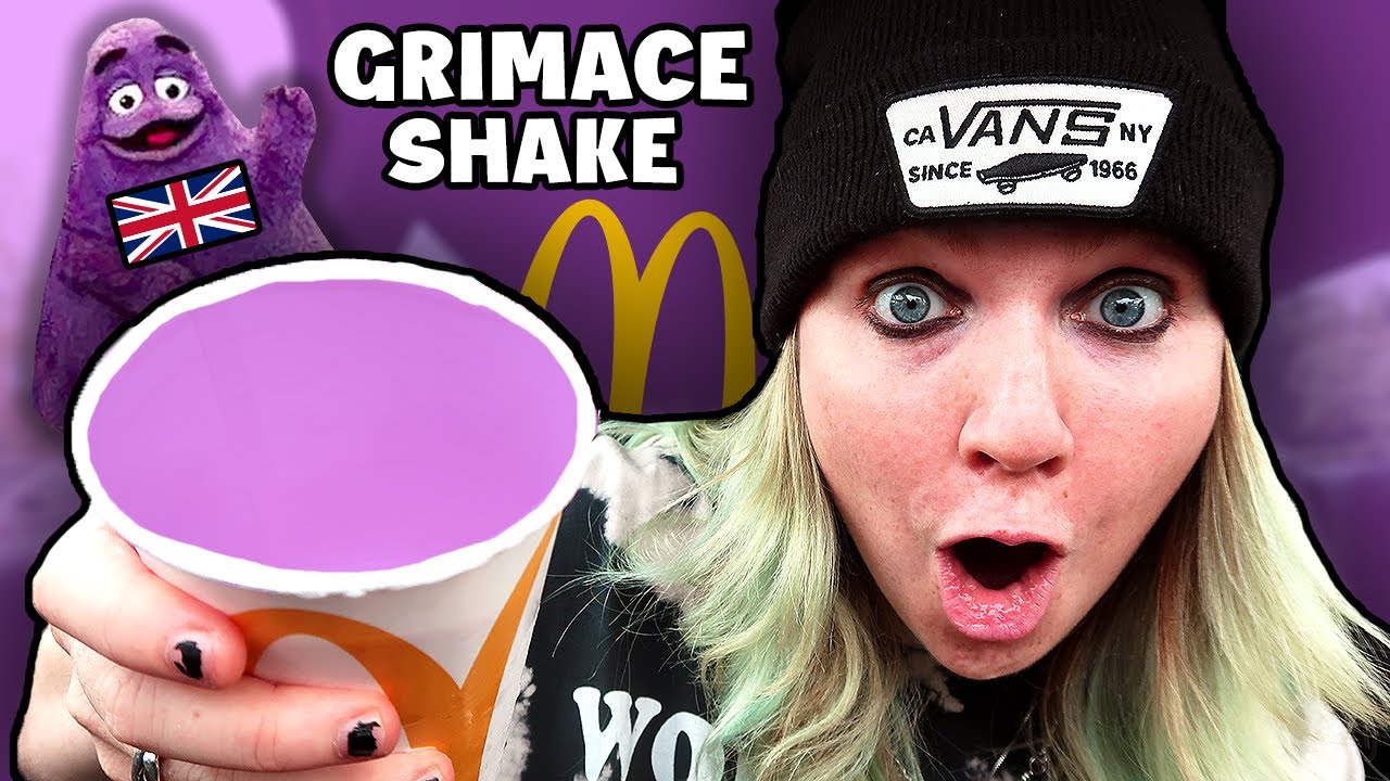 FIRST TIME trying the GRIMACE SHAKE from McDonalds UK! - YouTube