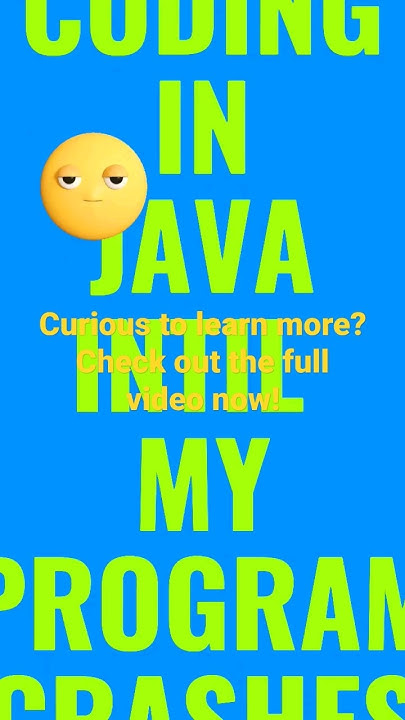 Coding In Java Until My Program Crashes Java Coding Refactoring