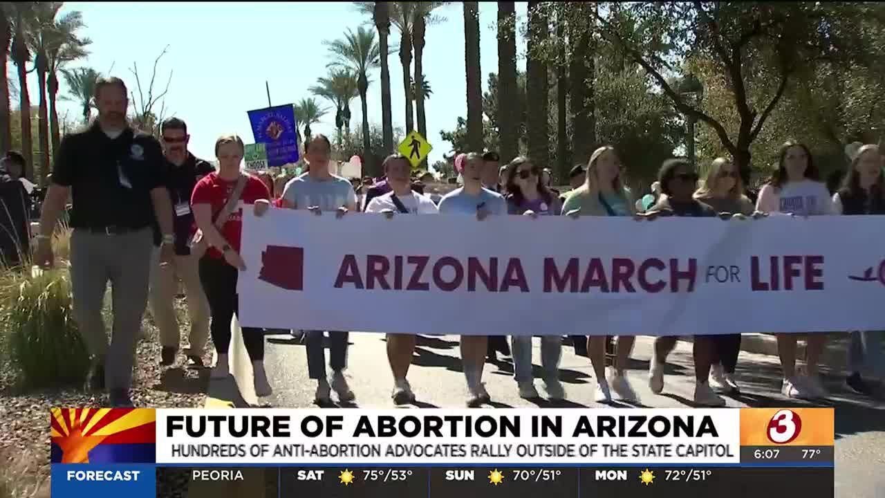 Hundreds March For Life at Arizona capitol - YouTube