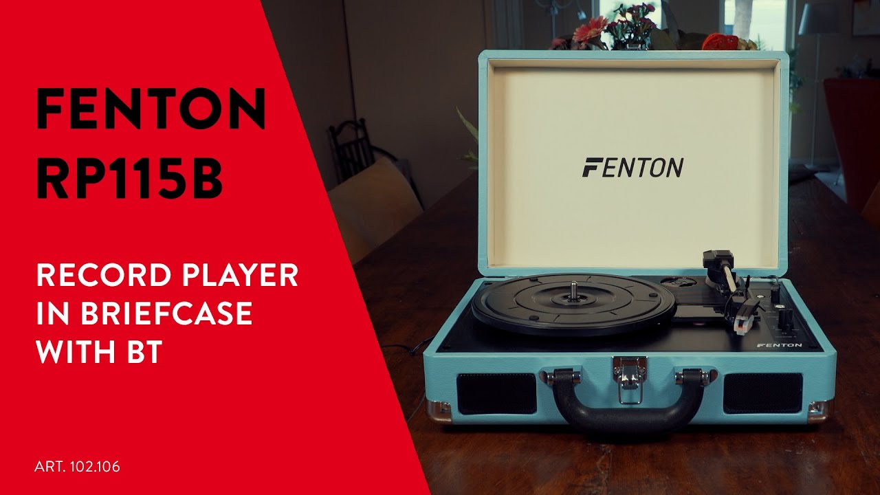 Fenton RP115B Record Player Briefcase with BT - 102.106 - YouTube