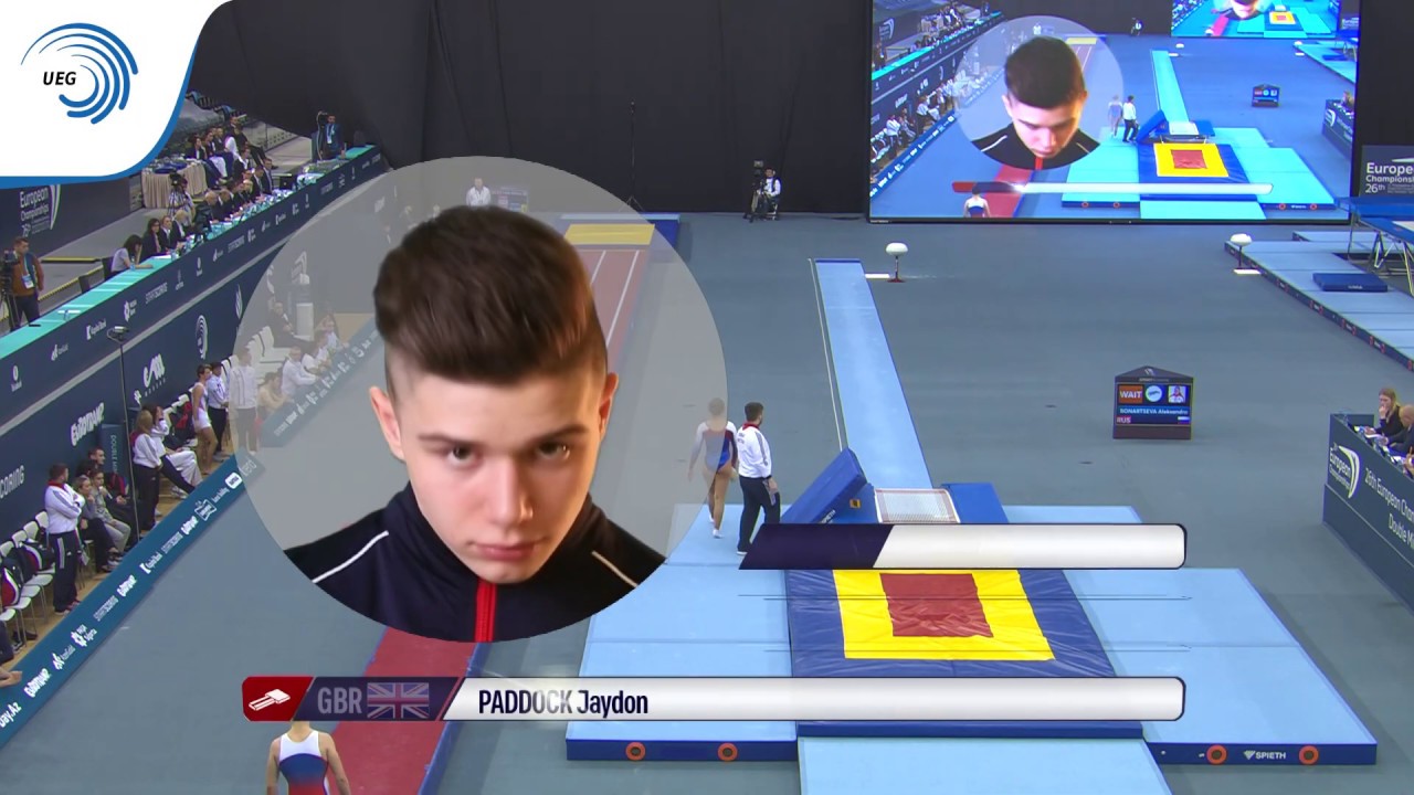 Jaydon PADDOCK (GBR) - 2018 Tumbling junior European Champion - YouTube