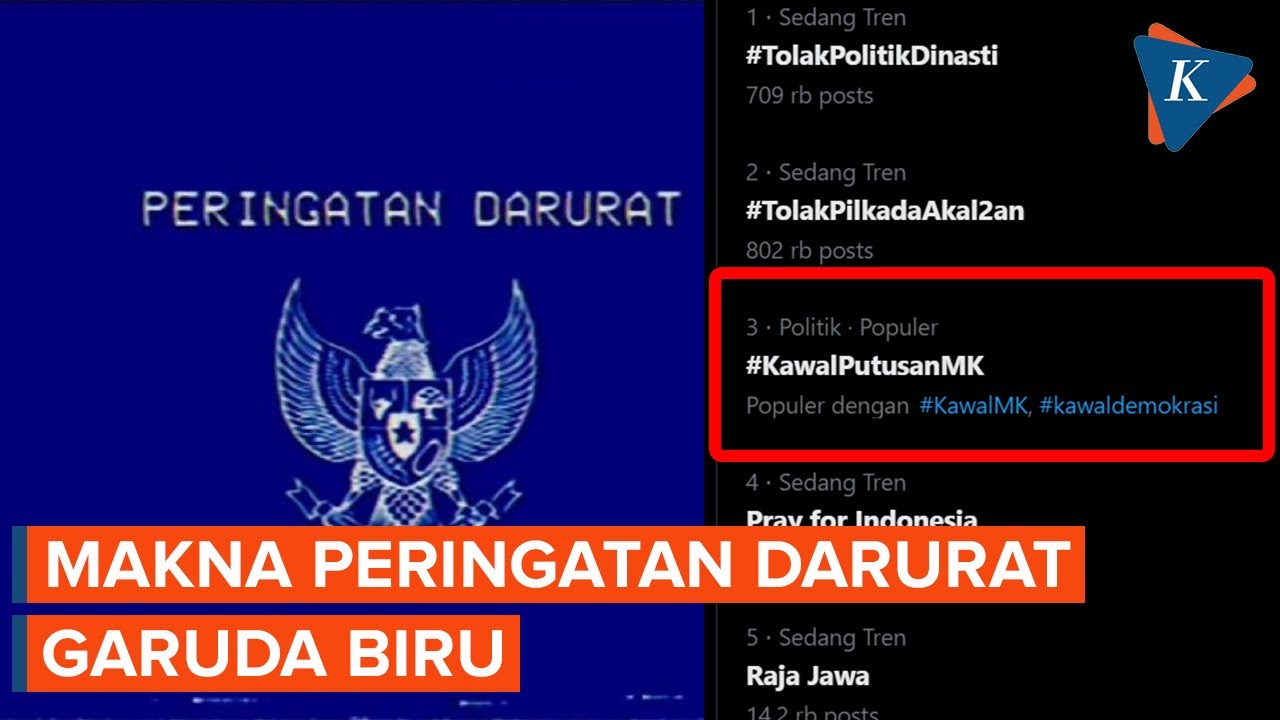 Alert! Peringatan Darurat Berlogo Garuda Biru, Apa Artinya? - YouTube