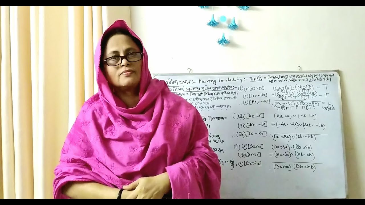 Lecture 29, Honours 3rd Year, Symbolic Logic (303), Topic: System of Proving Invalidity (C ...