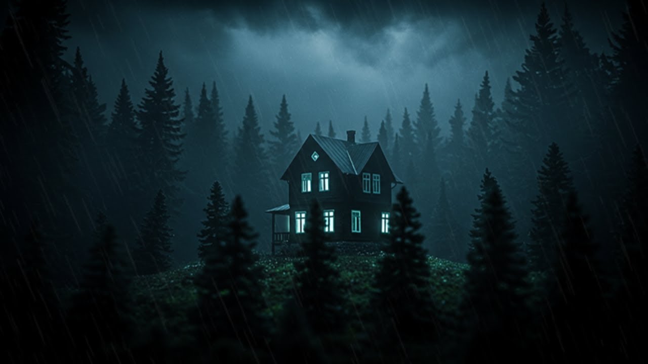 ⛈️ ASMR video of Rain in a dark, foreboding house, white noise - YouTube