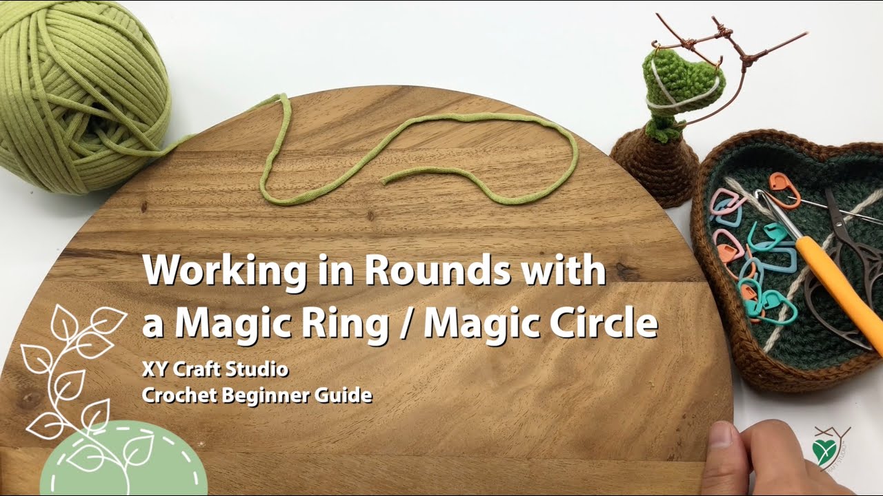 Working in Rounds with a Magic Ring - Crochet Beginner's Guide - YouTube