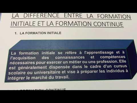 LA DIFFÉRENCE ENTRE LA FORMATION INITIALE ET LA FORMATION CONTINUE - YouTube