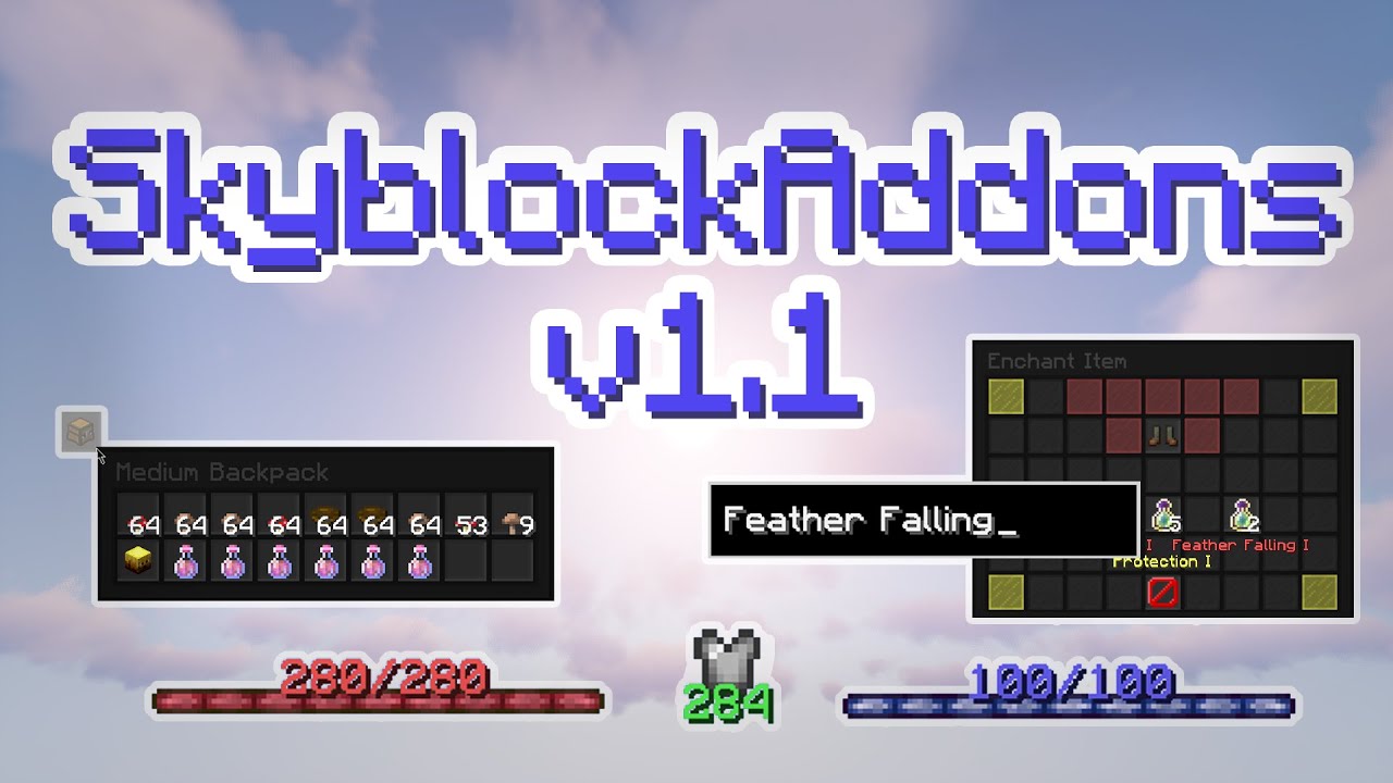 SkyblockAddons v1.1 Hypixel Mod Update - 24+ Features! - YouTube