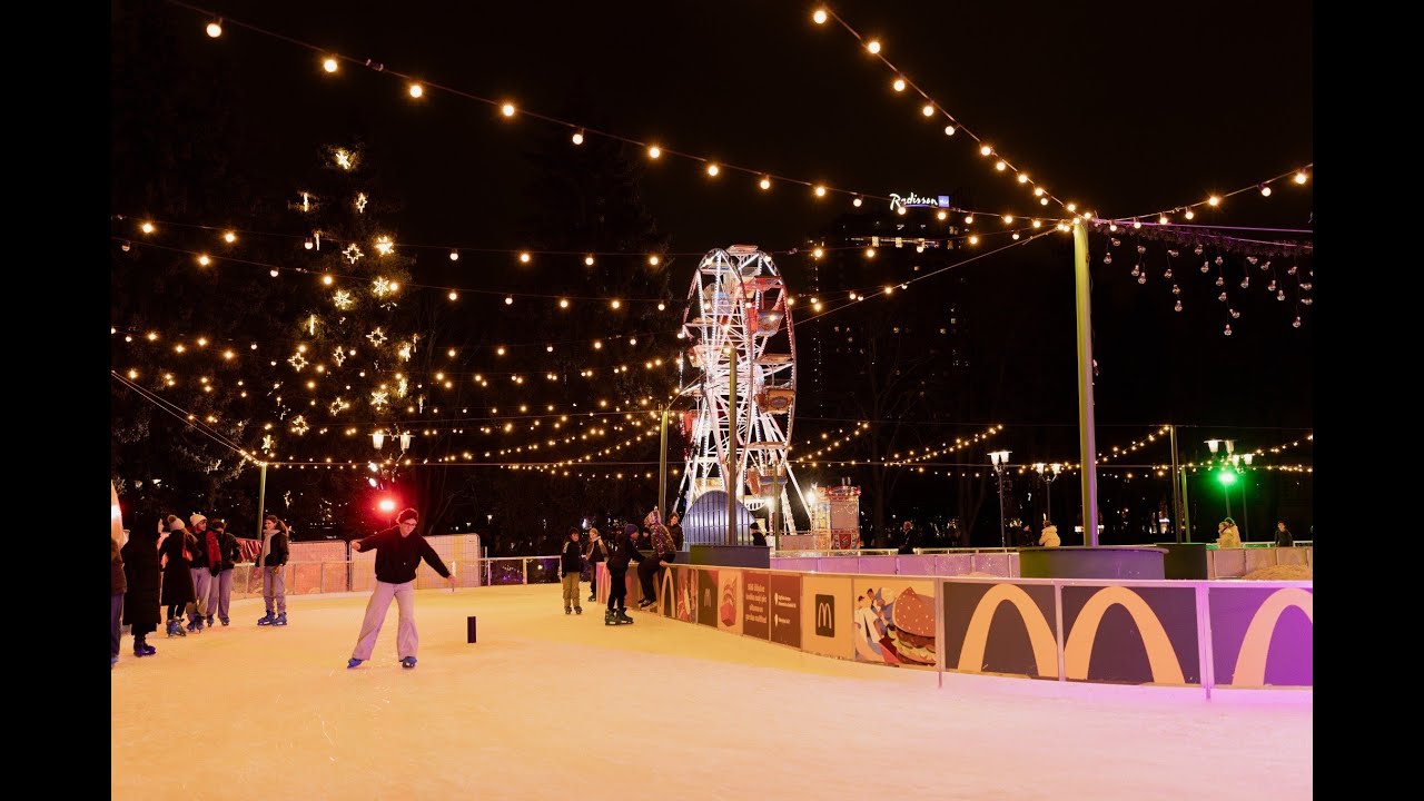 Biggest O-shaped ice rink in the Baltics - YouTube