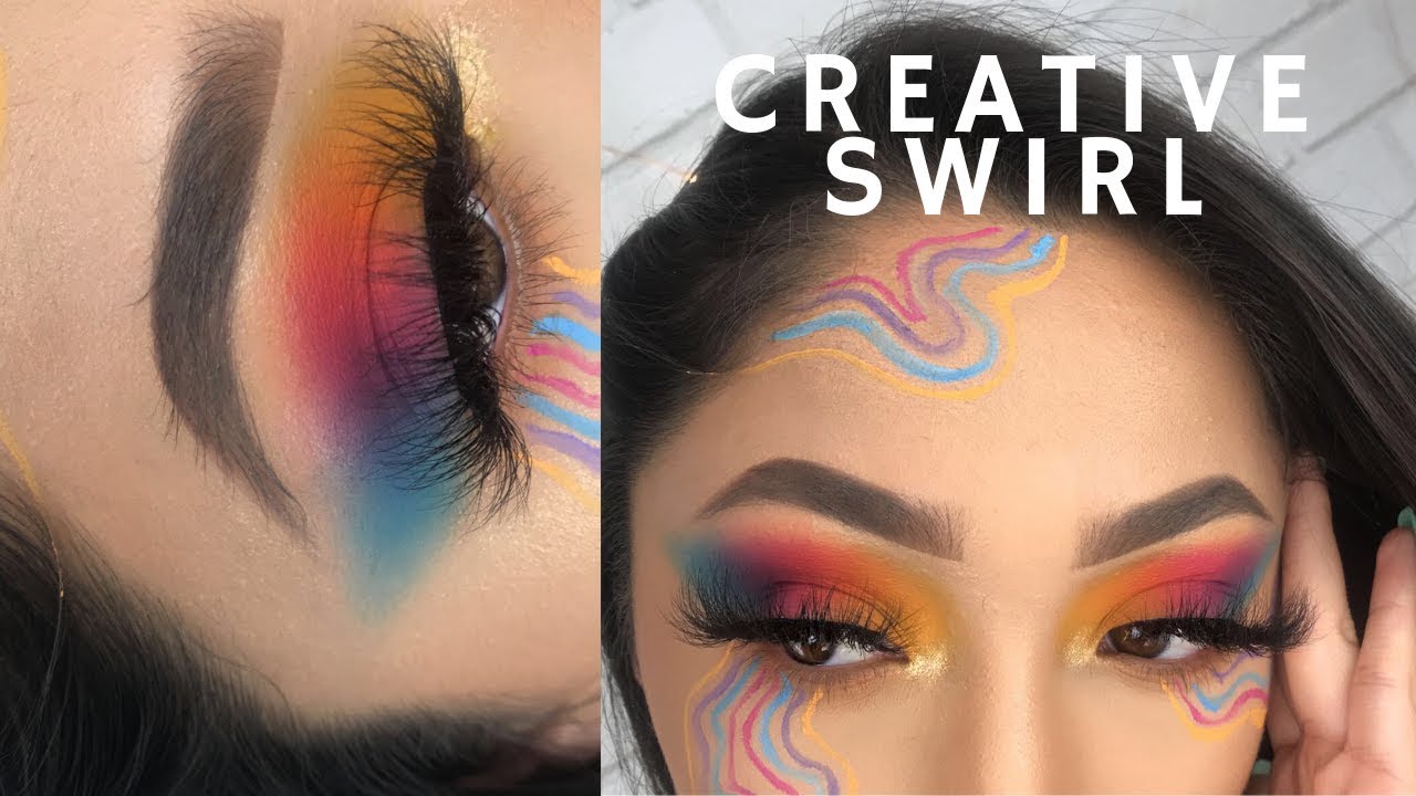 CREATIVE SWIRL MAKEUP TUTORIAL - YouTube