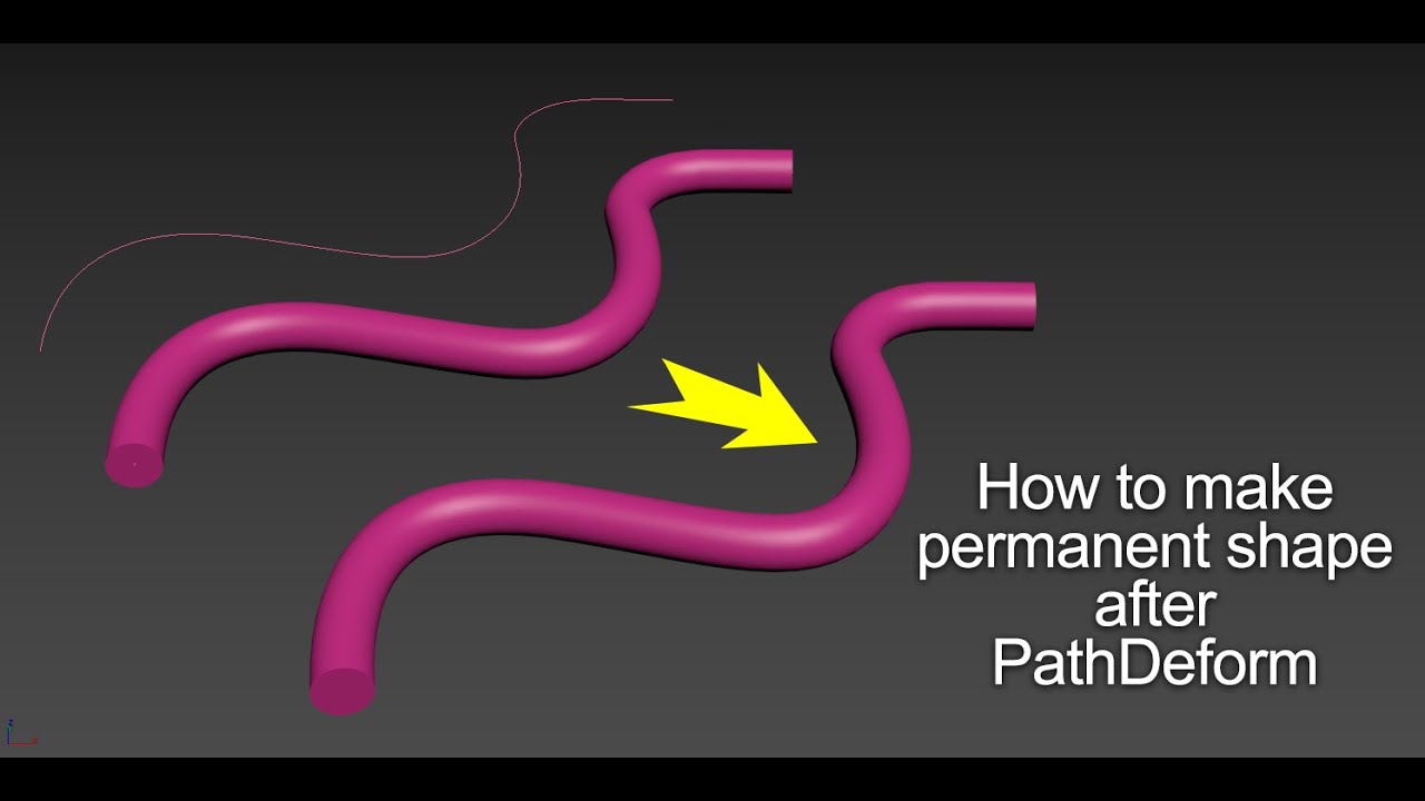 3ds Max Practices Series-1 ( How to make permanent shape after PathDeform) - YouTube