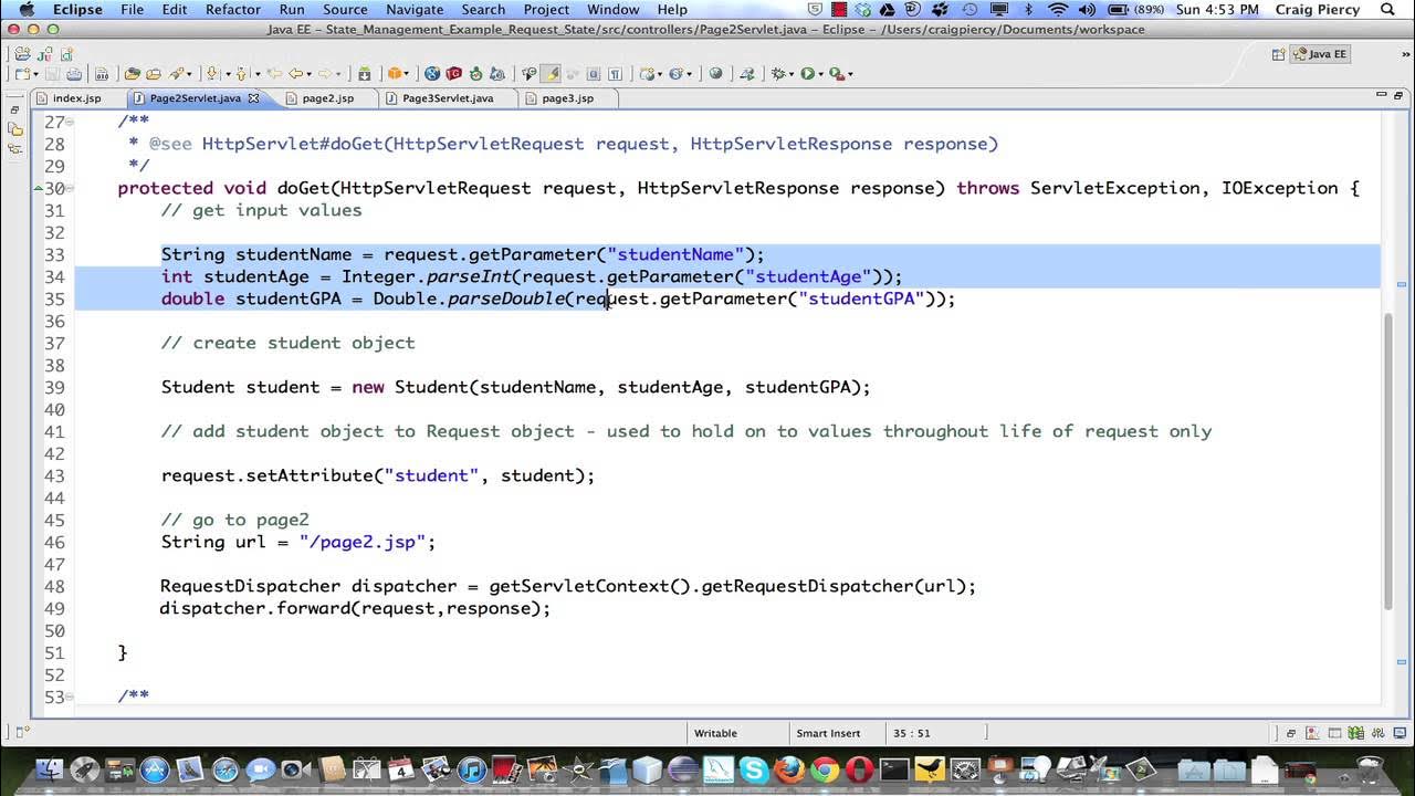 Managing Request State for an JAVA MVC application - YouTube