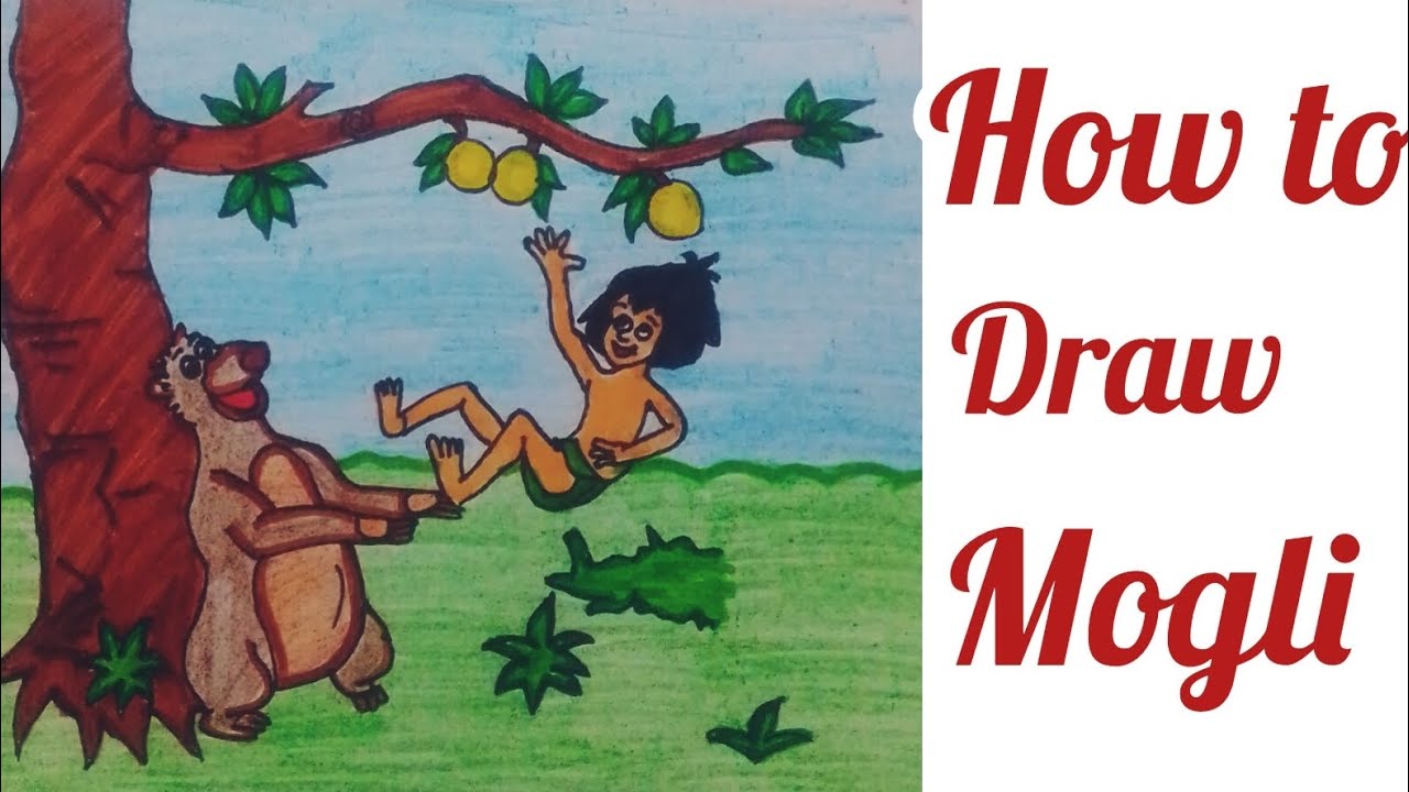 #how to draw mogli/@Aarti loves arts #viral #trending #drawing #easy ...