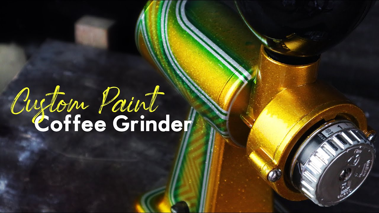 Custom Painting Coffee Grinder with Spray Cans - YouTube