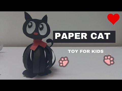 funny paper cat|paper toy for kids|funny cat - YouTube