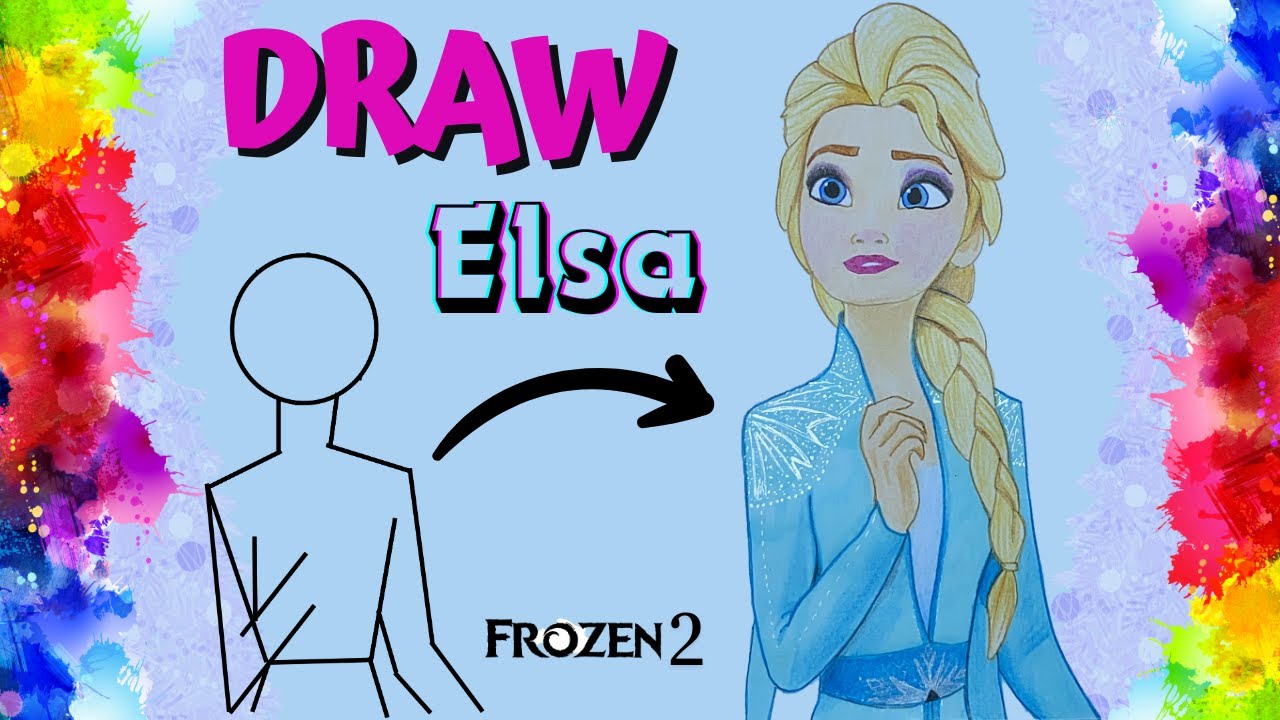 How to draw Elsa ?|| Elsa Princess drawing || easy to draw Step by Step ...