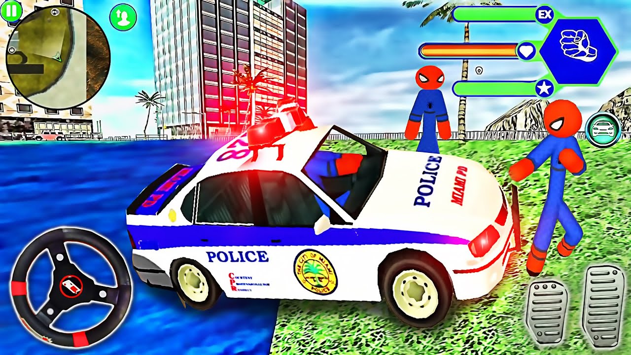 Policeman Detective Stickman - US Police Car Driving Racing Simulator ...