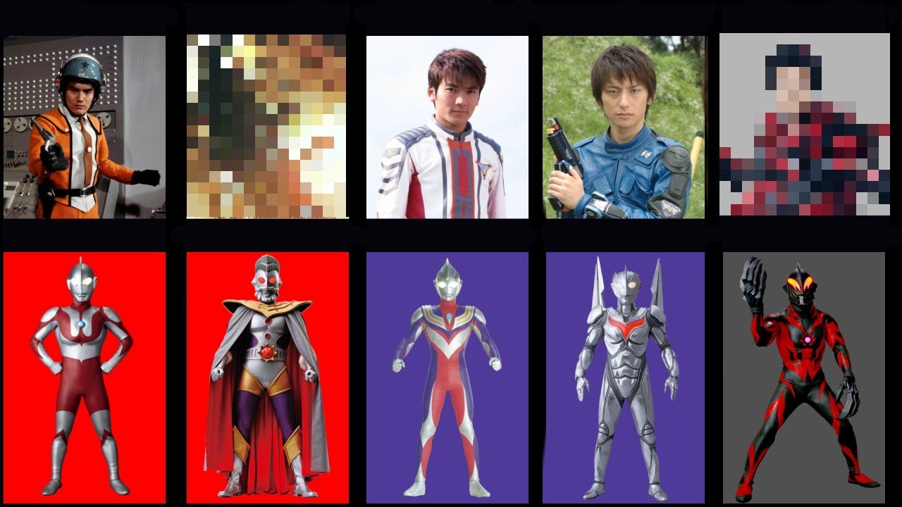 ULTRAMAN AND THEIR HUMAN HOST/HUMAN FORM - YouTube