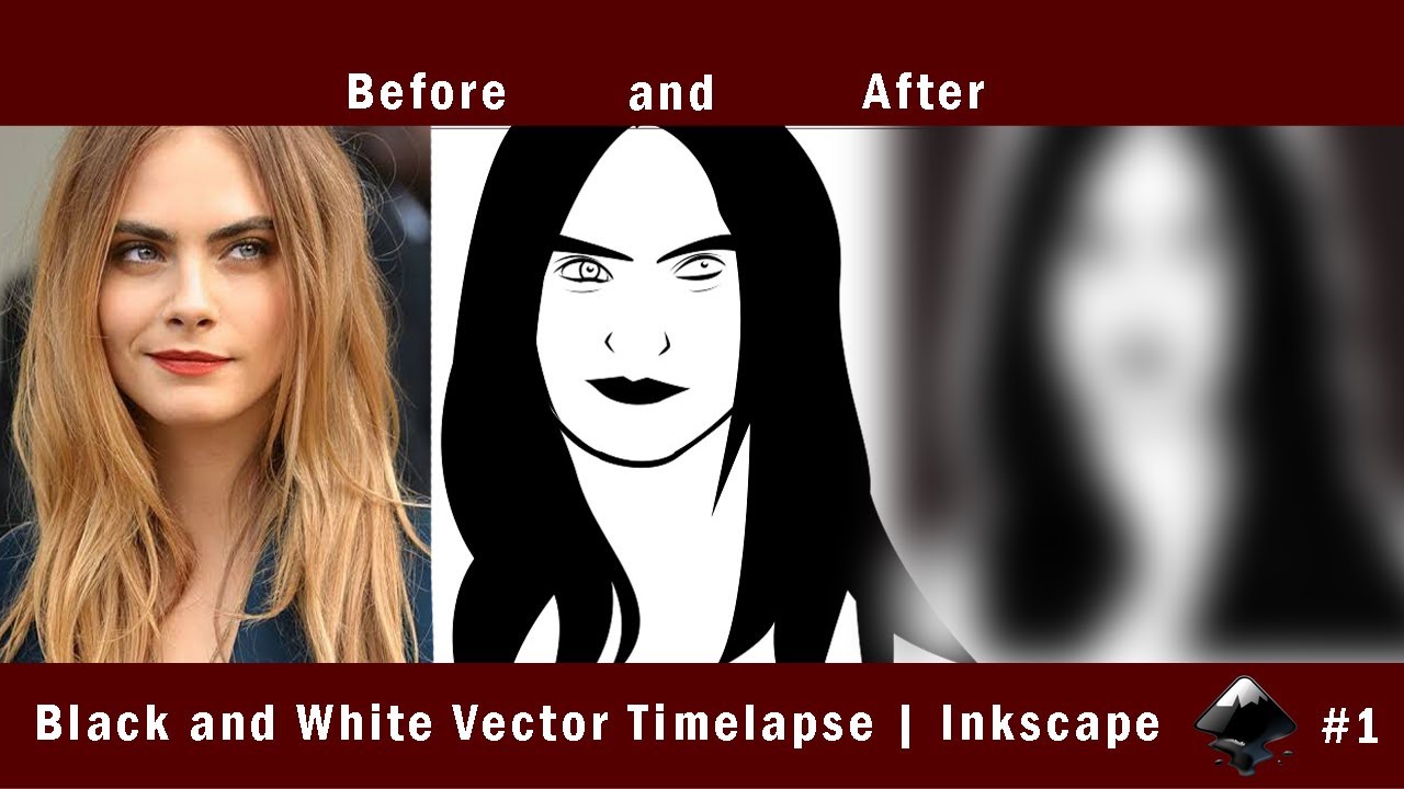 Black And White Vector Illustration | Inkscape - YouTube