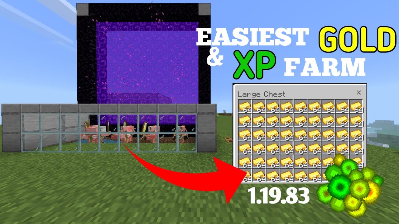 SIMPLE 1.20 GOLD AND XP FARM TUTORIAL in Minecraft MCPE (Bedrock/Xbox ...