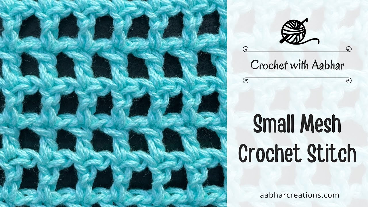 How to make Small Mesh Crochet Stitch - Easy tutorial for beginners! basic filet crochet stitch ...